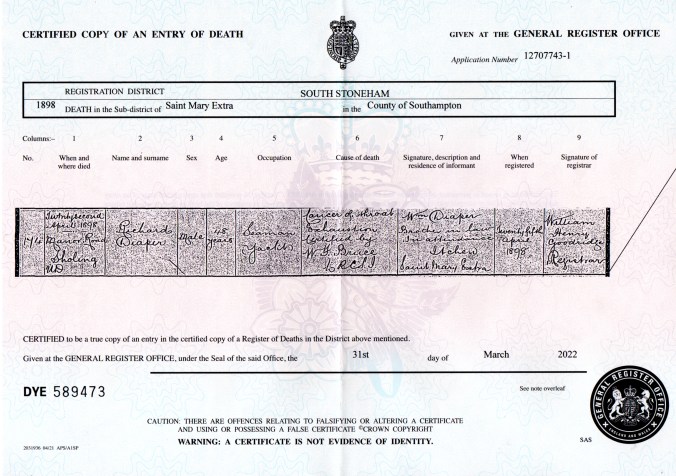 The Life Of, Edwin Charles Diaper. | Intwined