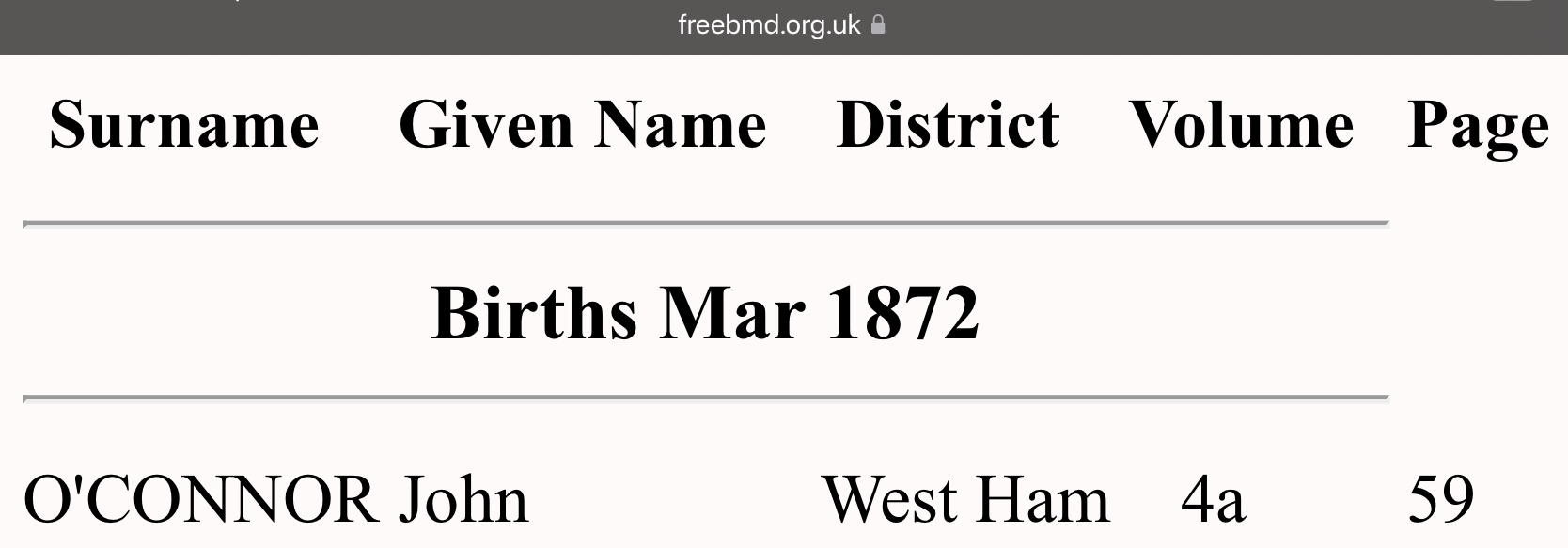 The Hunt For, John Cornelius O’Connors, Birth Index And Birth ...