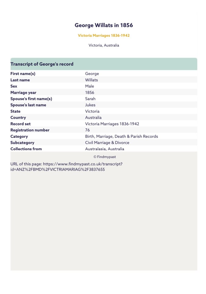 The Life Of William George Willats (Biggun), 1853-1897, The Early Years ...