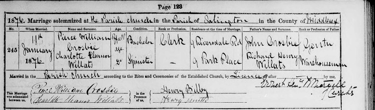 The Life Of Walter James Willats, 1865-1929, The Early Years. | Intwined