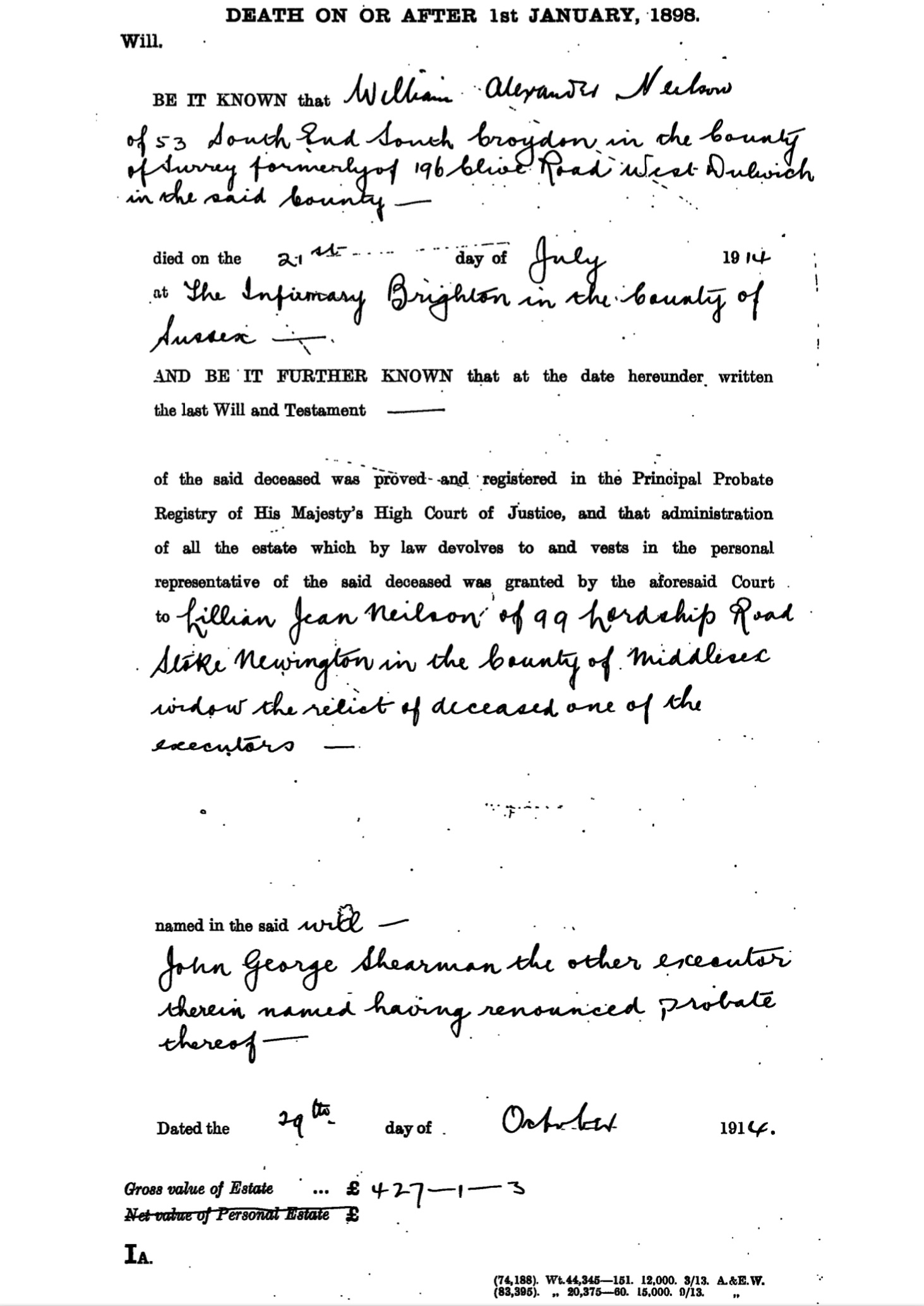 The Life Of Lilly Jenny Neilson Nee Willats, 1869-1947, Part 2 – Life ...