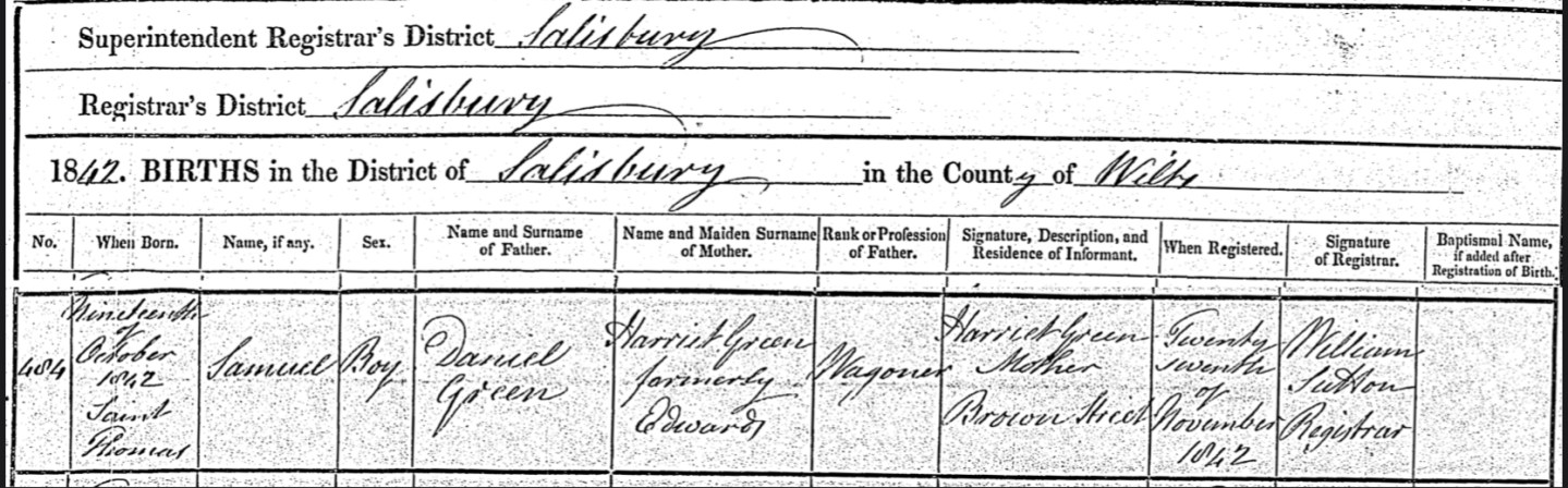 The Life Of Samuel Green, 1842-1911, Through Documention. | Intwined