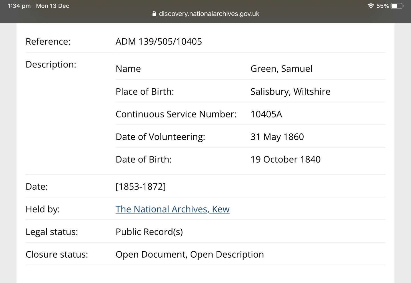 The Life Of Samuel Green, 1842-1911, Through Documention. | Intwined