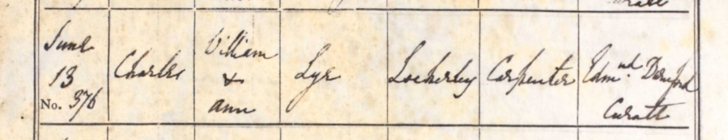 “The life of William Lye 1809–1890 Through Documentation.” | Intwined